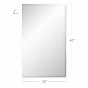 36" x 60" Rectangular Mirror with 1″ Bevel - Ottawa Mirrors